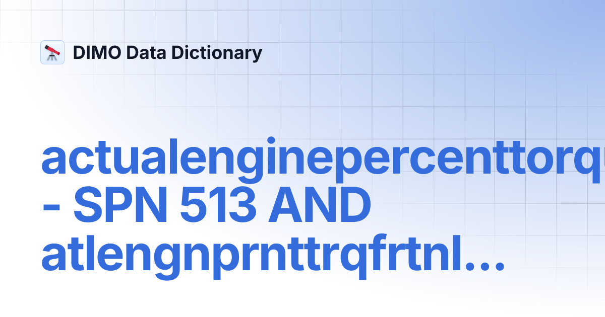 actualenginepercenttorquej1939 - SPN 513 AND atlengnprnttrqfrtnlj1939 ...